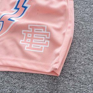 Eric Emanuel | Shorts | Eric Emanuel Logo Lightning Print Pink Lounge ...